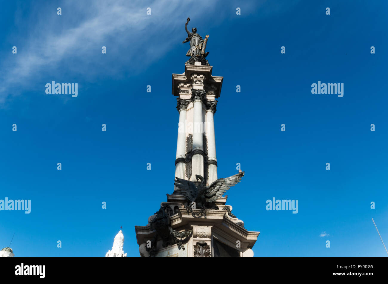 Quito independence monument, this was located in the center of ...