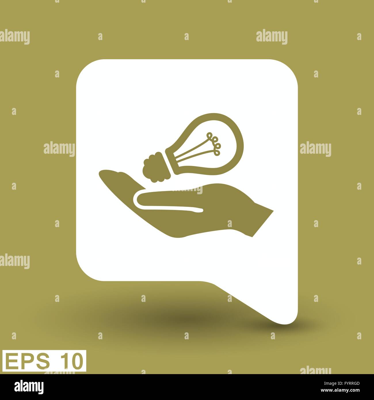 Pictograph of light bulb. Vector concept illustration for design. Eps ...