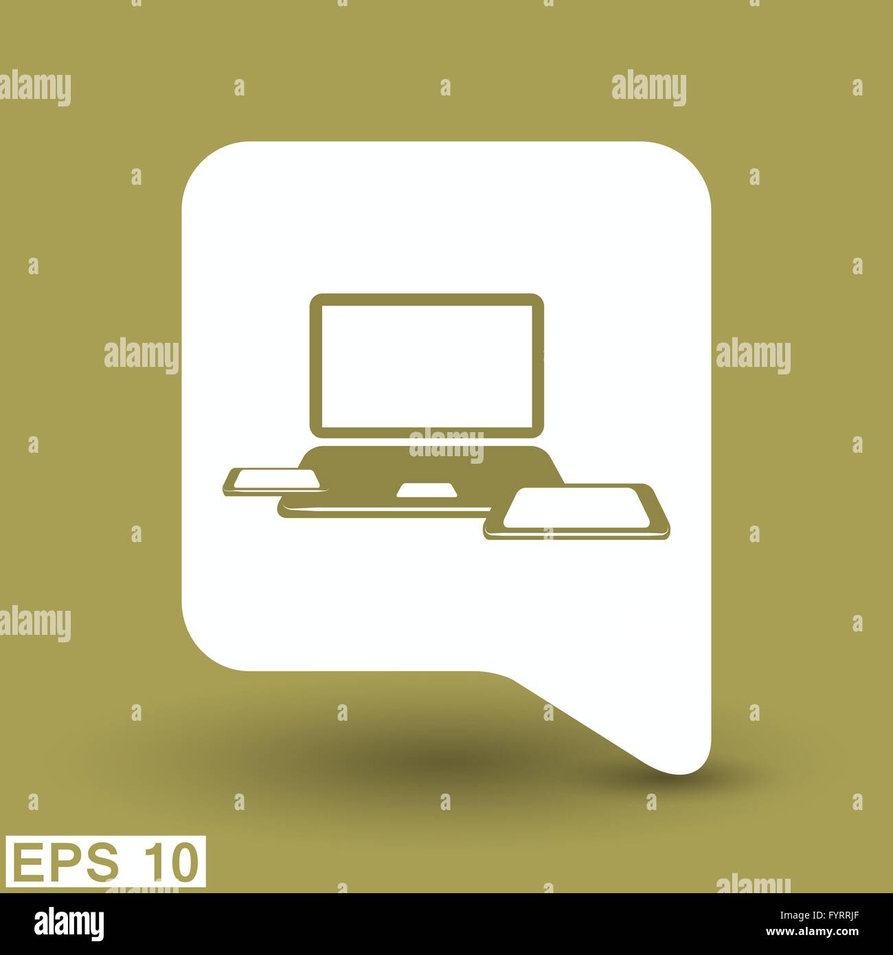 Pictograph of computer. Vector concept illustration for design. Eps 10 ...