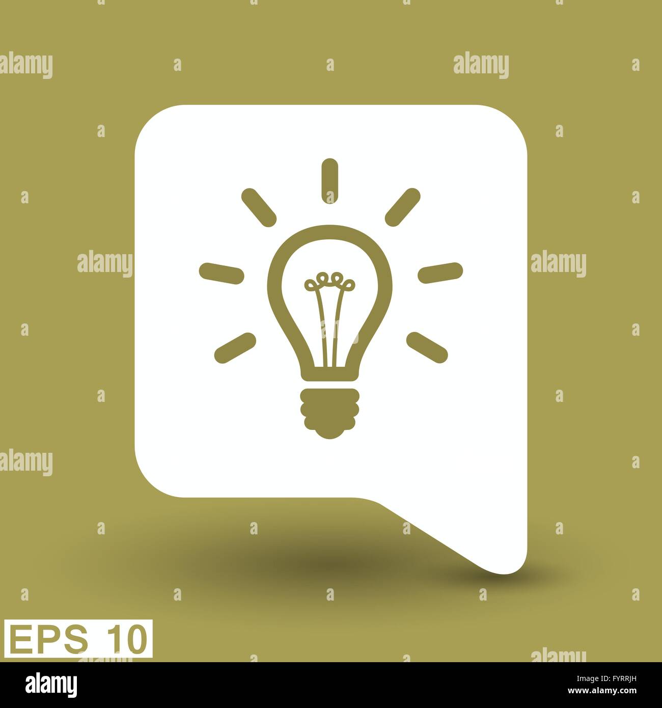 Pictograph of light bulb. Vector concept illustration for design. Eps ...