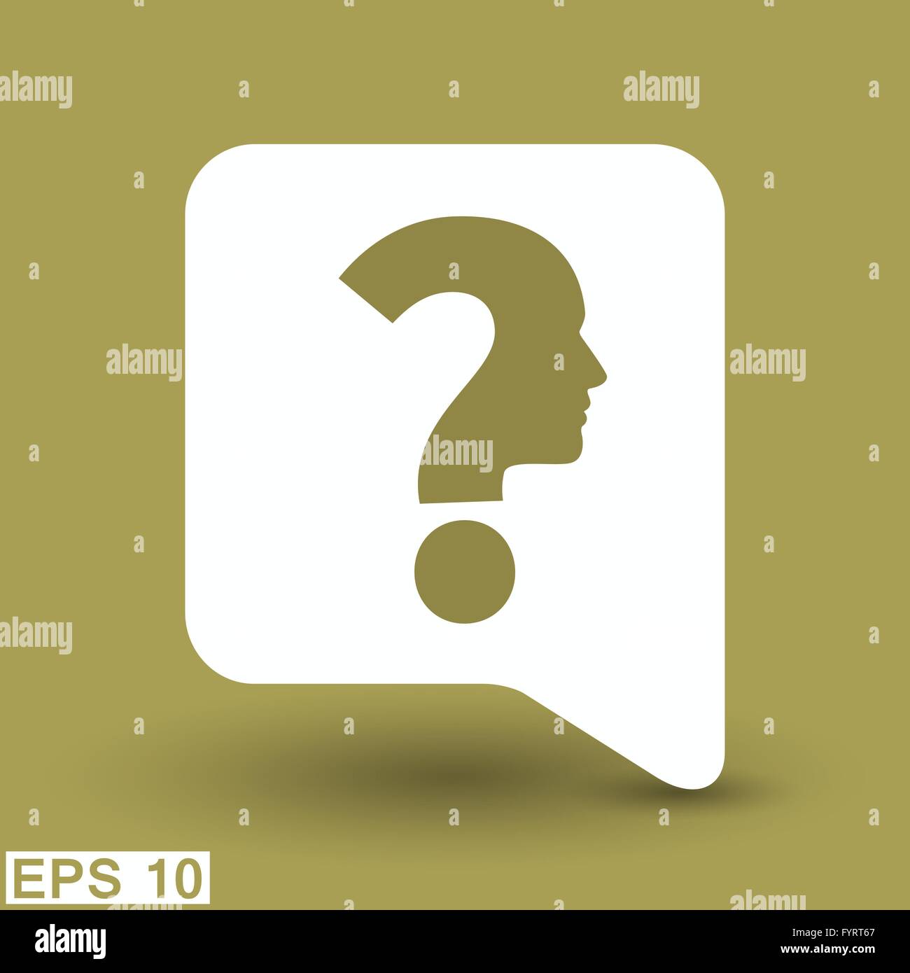 Pictograph of question mark and man. Vector concept illustration for ...