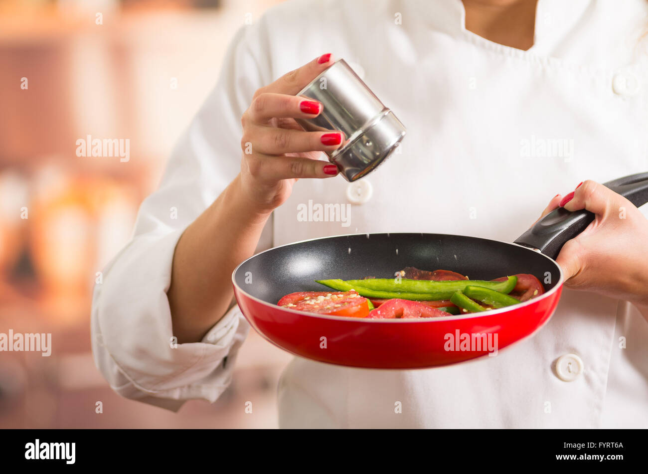 Female chefs hands eggs salad hi-res stock photography and images - Alamy