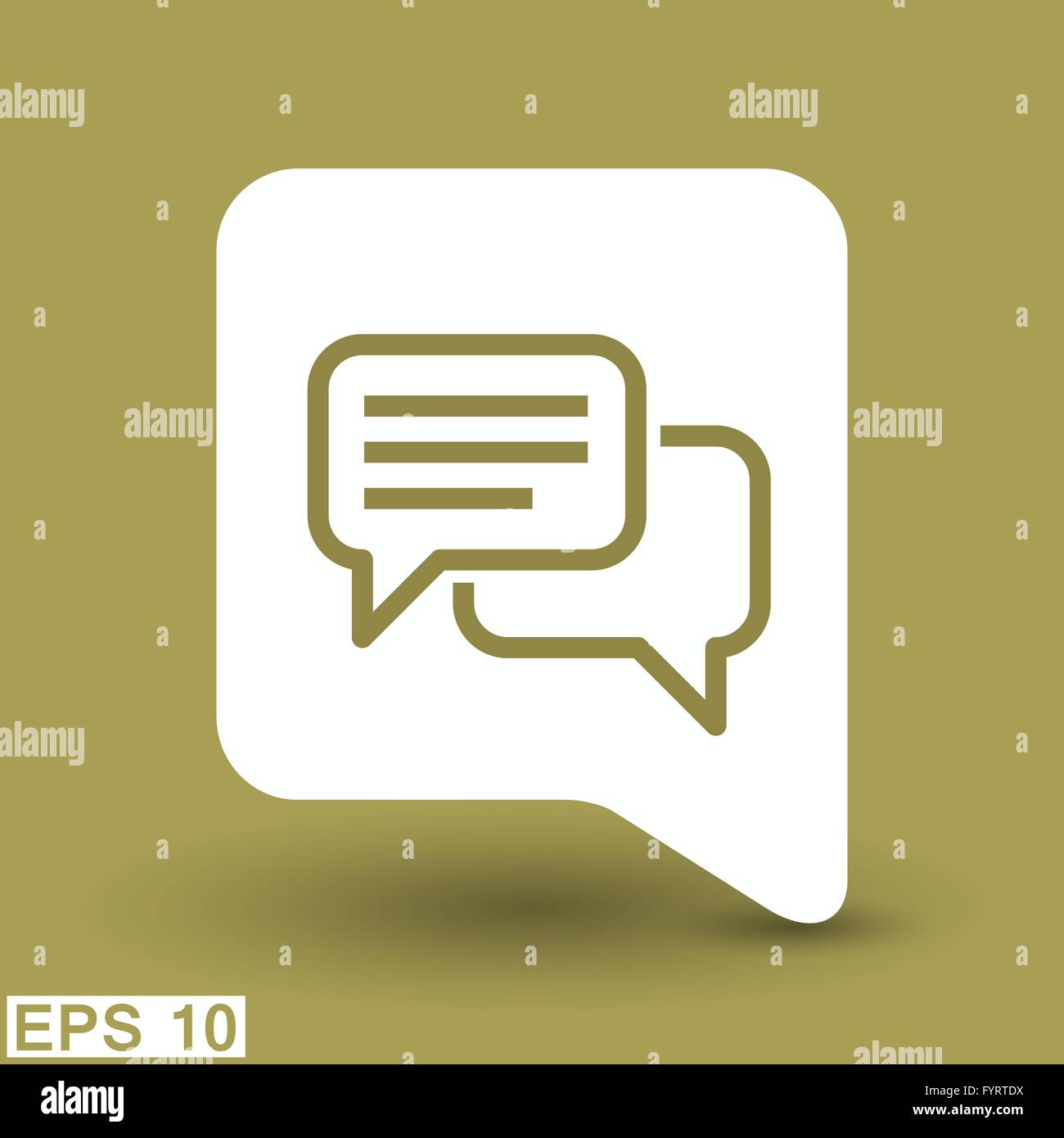 Pictograph of message or chat. Vector concept illustration for design ...