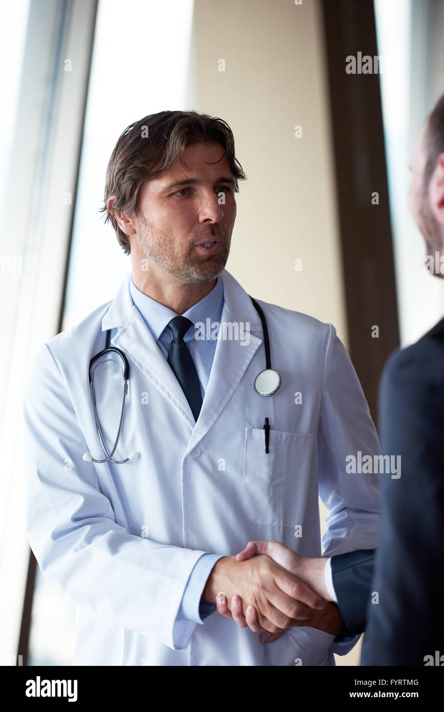 doctor handshake with a patient Stock Photo - Alamy
