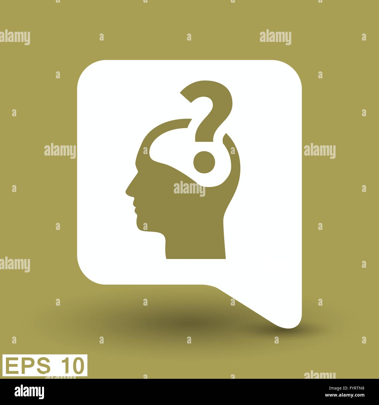 Pictograph of question mark and man. Vector concept illustration for ...