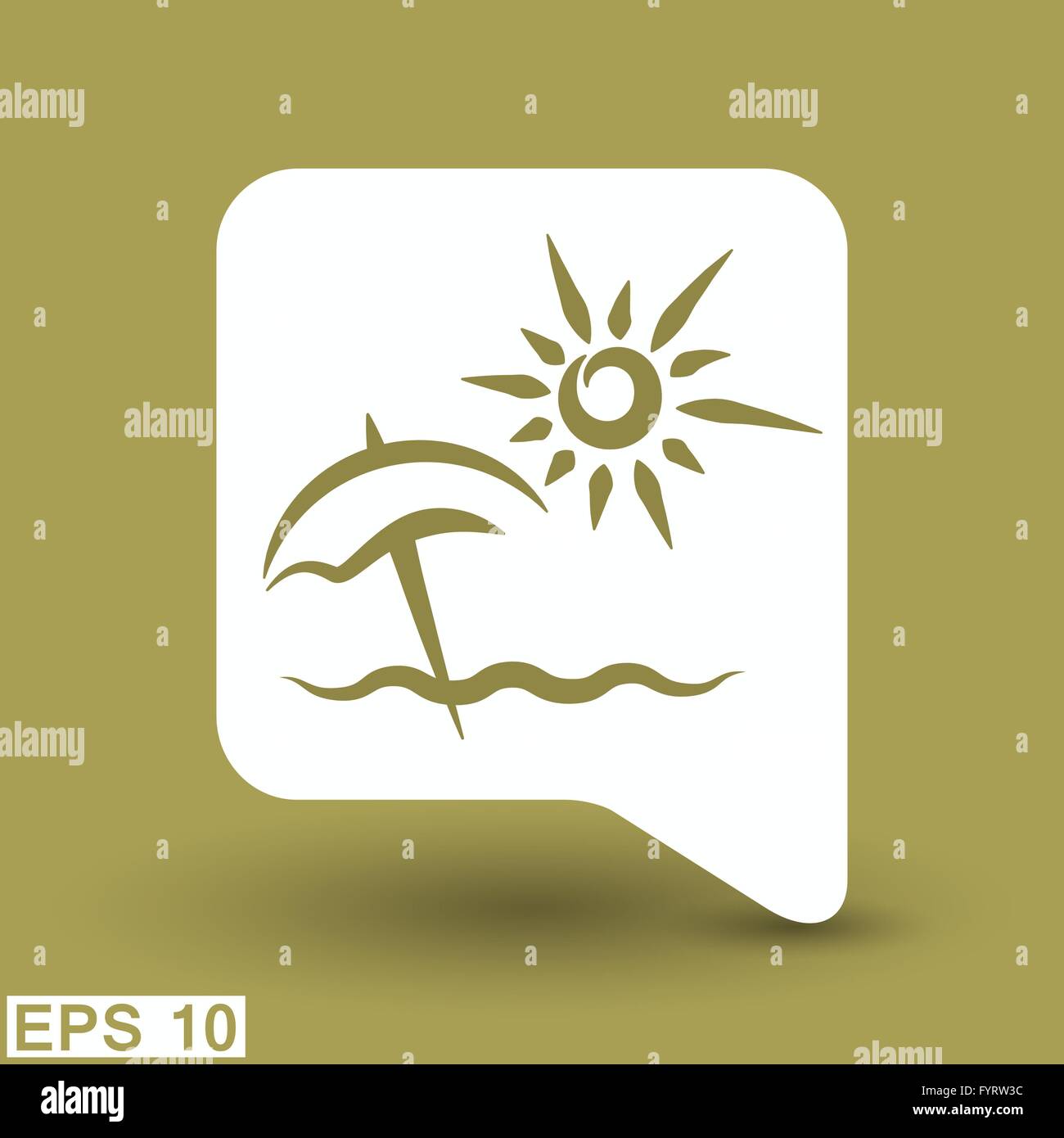 Pictograph of summer vacation. Vector concept illustration for design ...