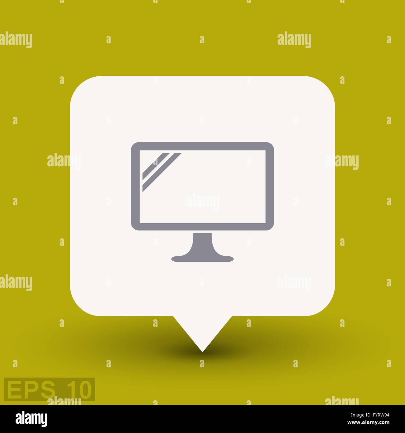 Pictograph of computer. Vector concept illustration for design. Eps 10 ...