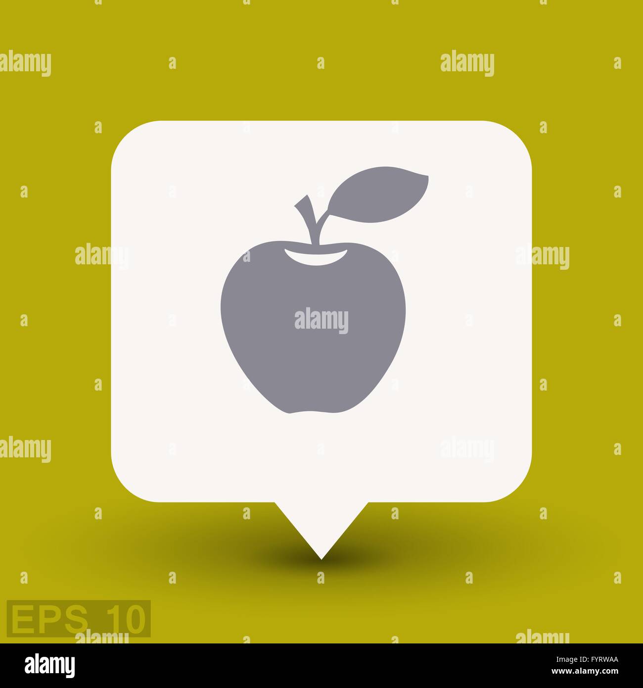 Pictograph of apple. Vector concept illustration for design. Eps 10 ...