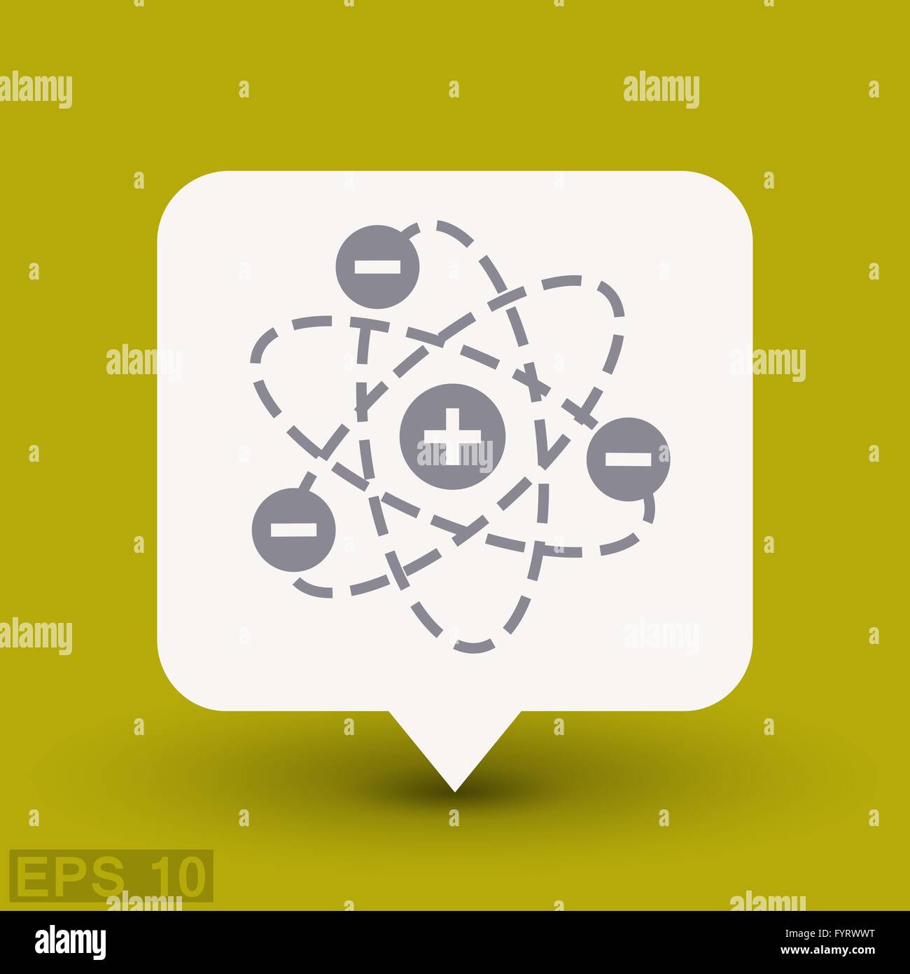 Pictograph of atom. Vector concept illustration for design. Eps 10 ...