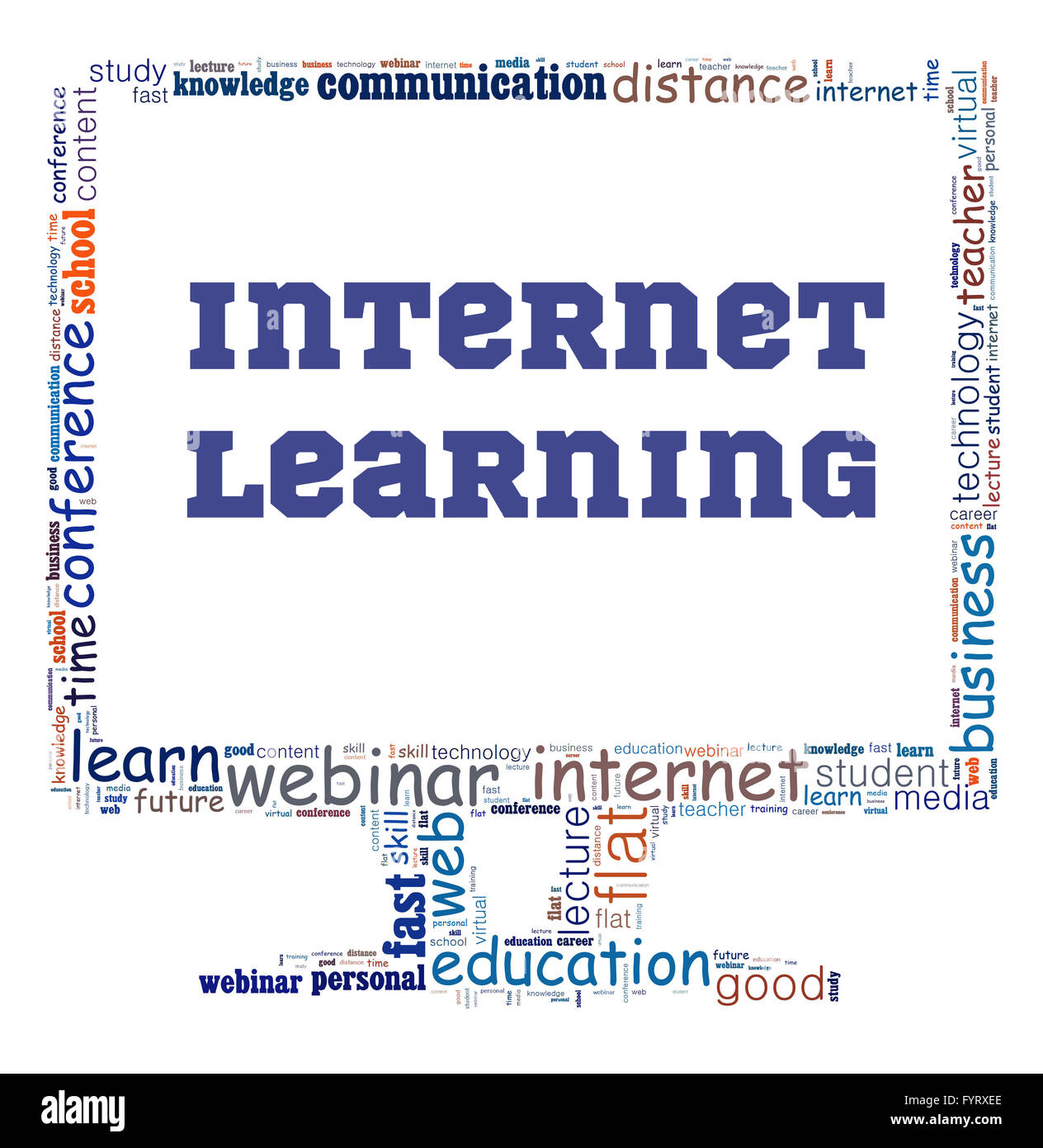 Internet learning illustration concept Stock Photo - Alamy