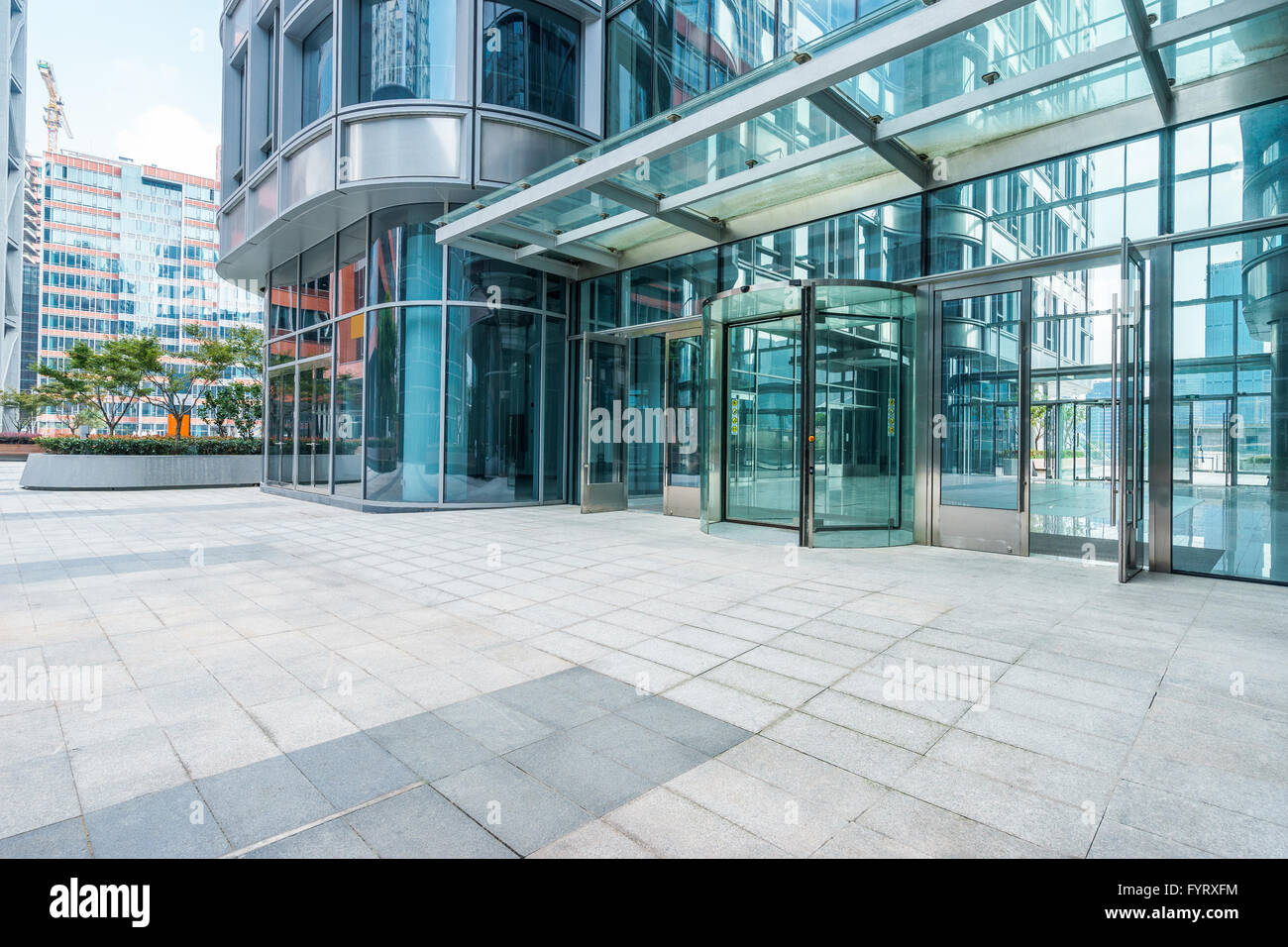 empty ground front modern buildings Stock Photo - Alamy