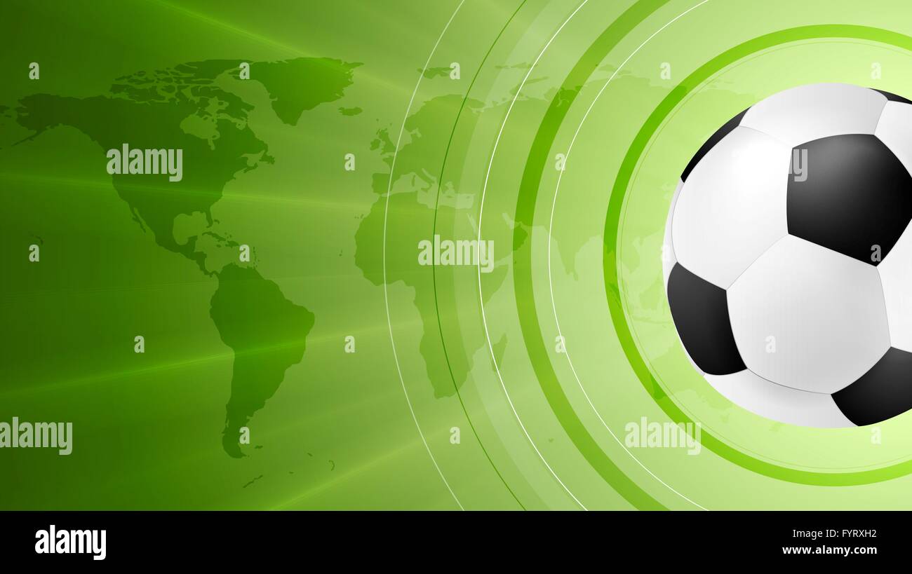 Green anstract soccer sport background with ball Stock Photo - Alamy