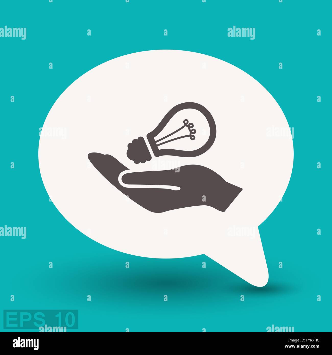 Pictograph of light bulb. Vector concept illustration for design. Eps ...