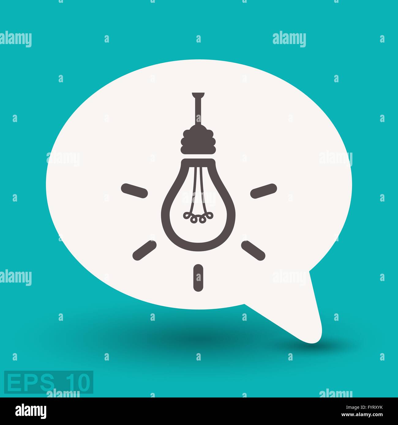 Pictograph of light bulb. Vector concept illustration for design. Eps ...