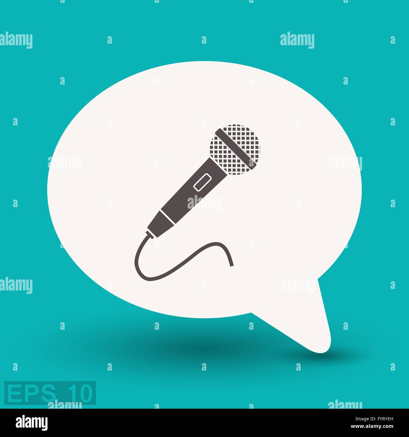 Microphone icon. Vector concept illustration for design. Eps 10 Stock ...