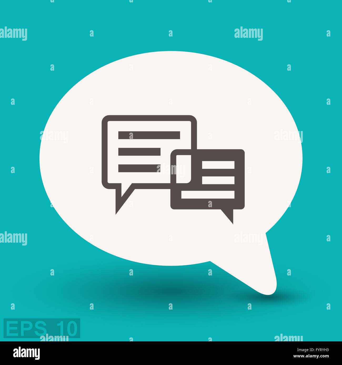 Pictograph of message or chat. Vector concept illustration for design ...