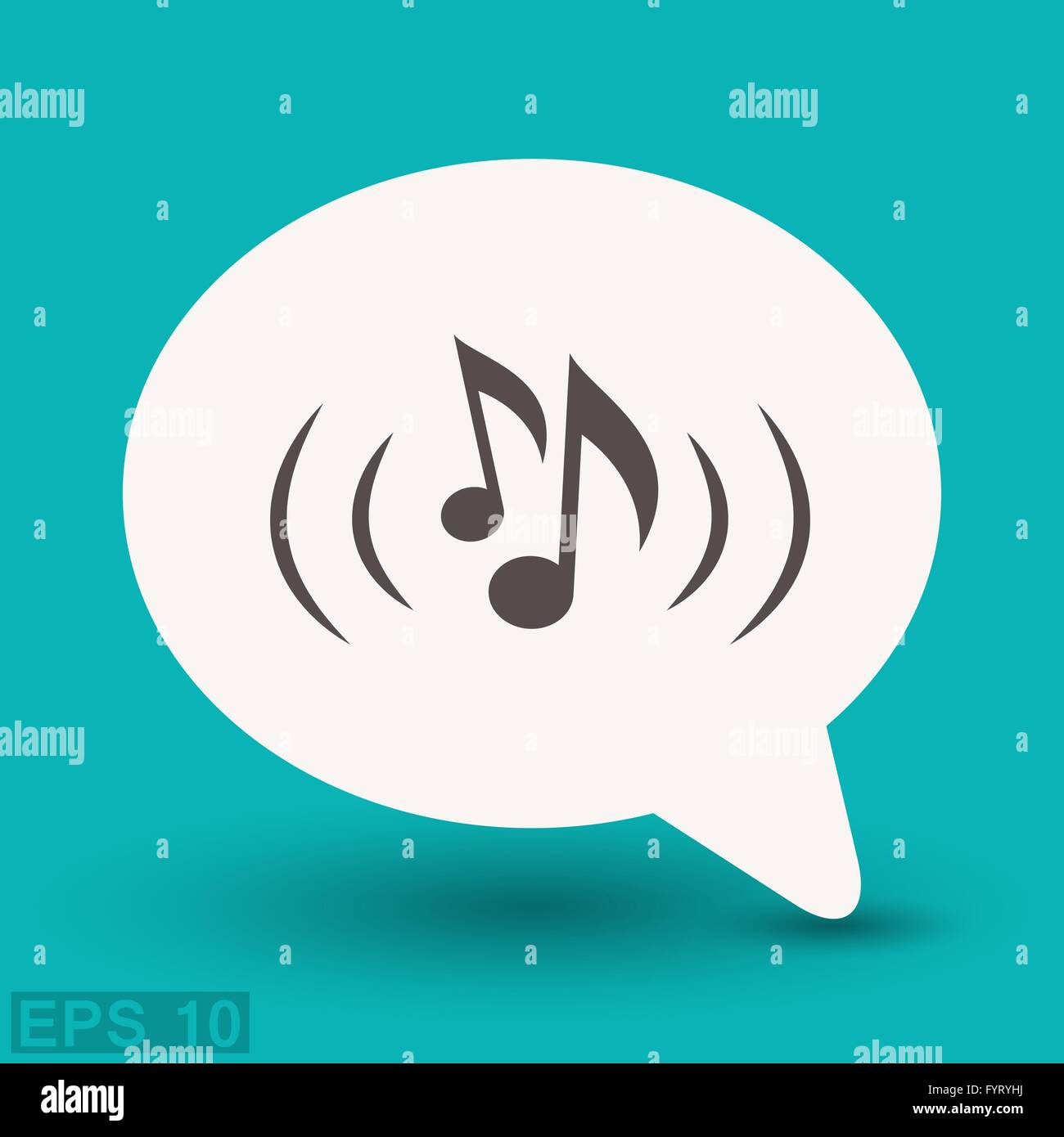 Pictograph of music note. Vector concept illustration for design. Eps ...