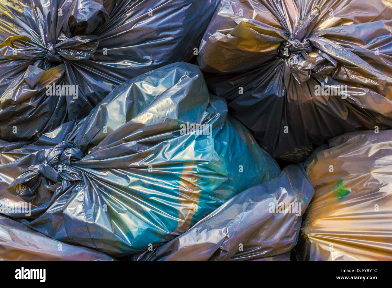Rubbish garbage trash sacks bin bags hi-res stock photography and ...