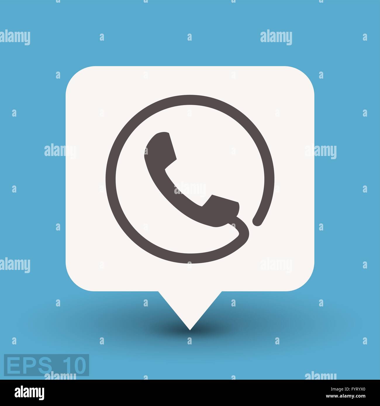 Pictograph of phone. Vector concept illustration for design. Eps 10 ...