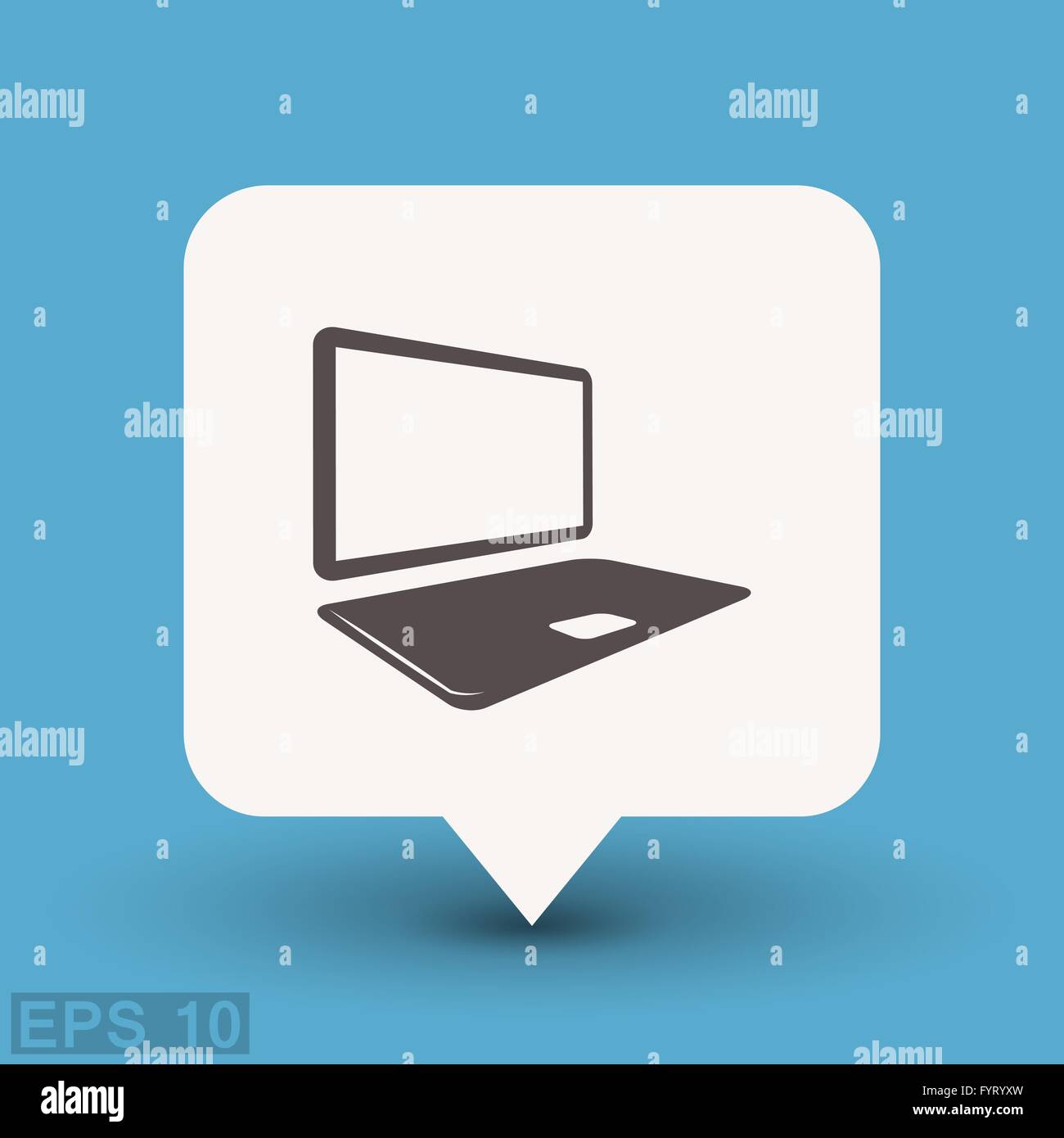 Pictograph of computer. Vector concept illustration for design. Eps 10 ...