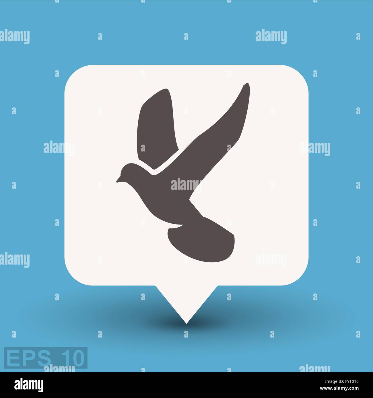Pictograph of bird. Vector concept illustration for design. Eps 10 ...