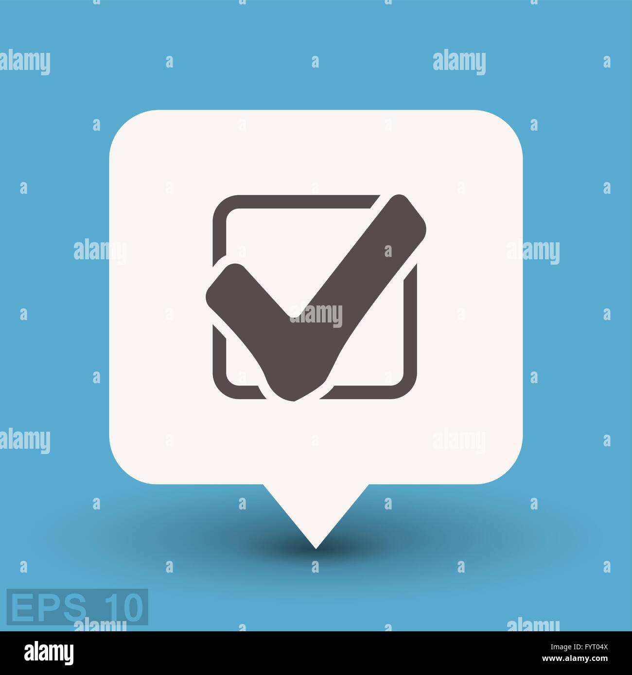 Pictograph of check mark. Vector concept illustration for design. Eps ...