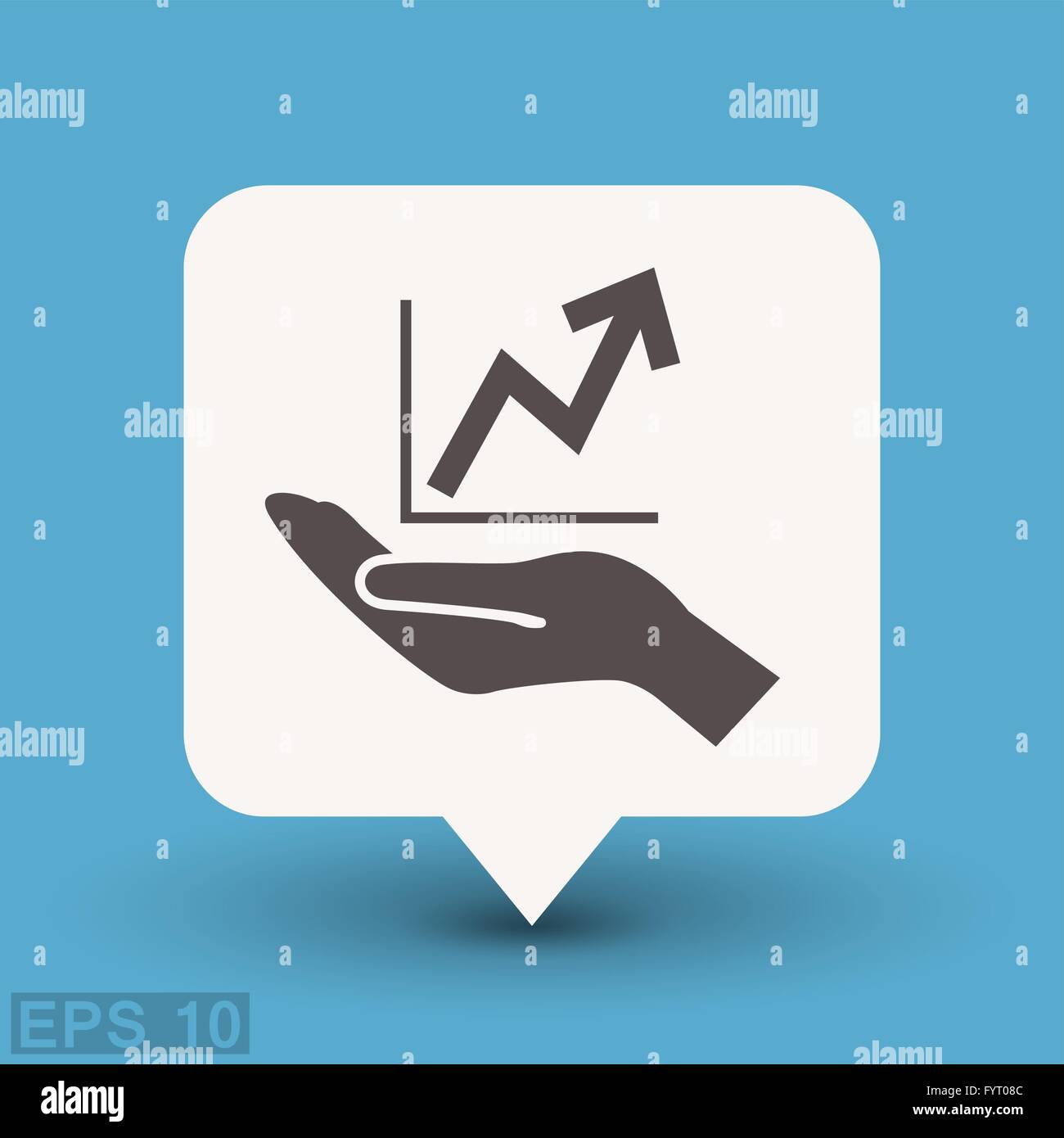 Pictograph of graph. Vector concept illustration for design. Eps 10 ...