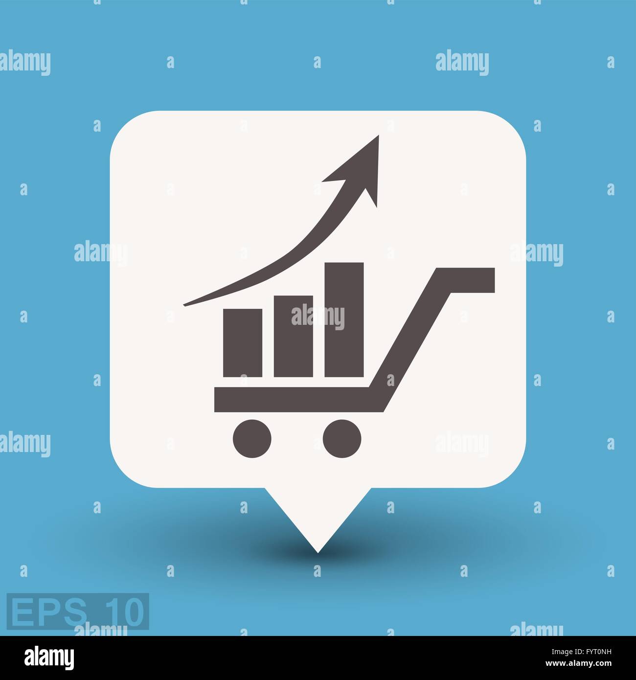 Pictograph of graph. Vector concept illustration for design. Eps 10 ...