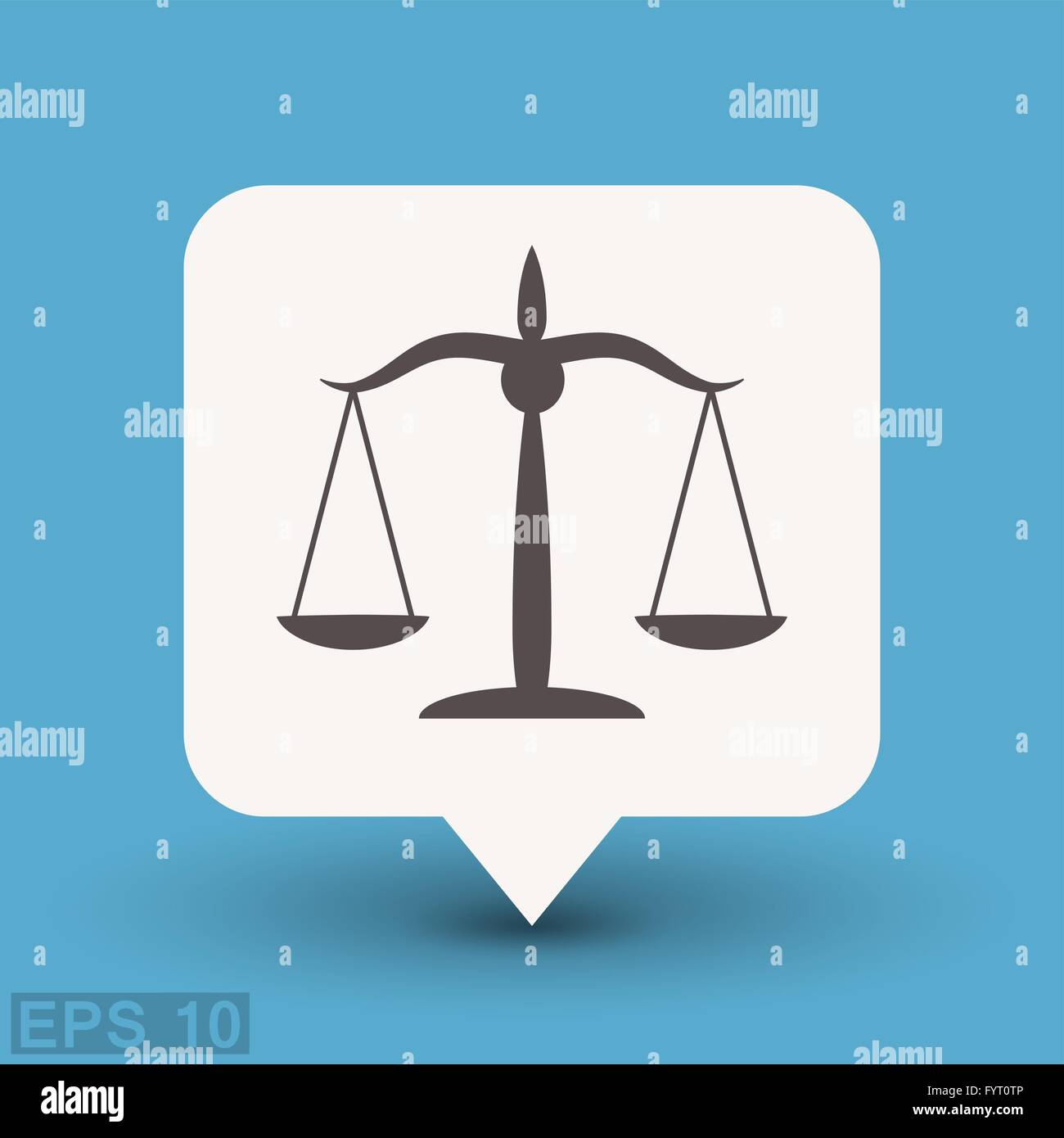 Pictograph of justice scales. Vector concept illustration for design ...