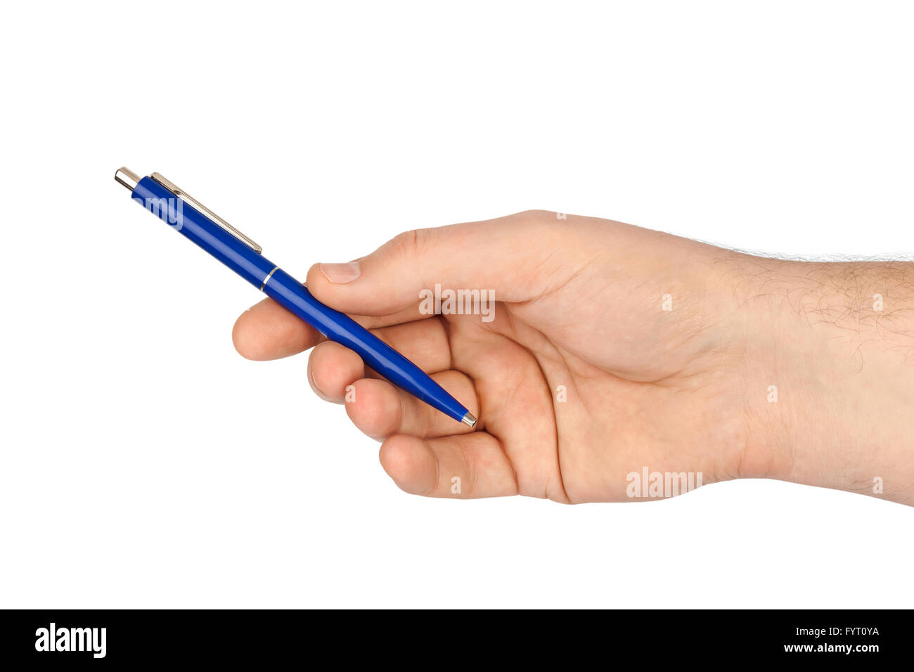 Hand giving pen Stock Photo - Alamy