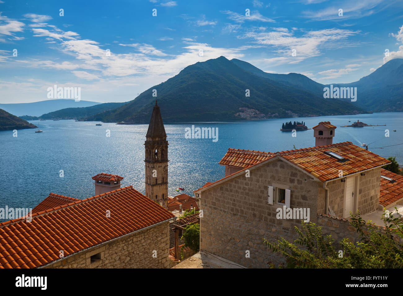 Village Perast on coast of Boka Kotor bay - Montenegro Stock Photo - Alamy