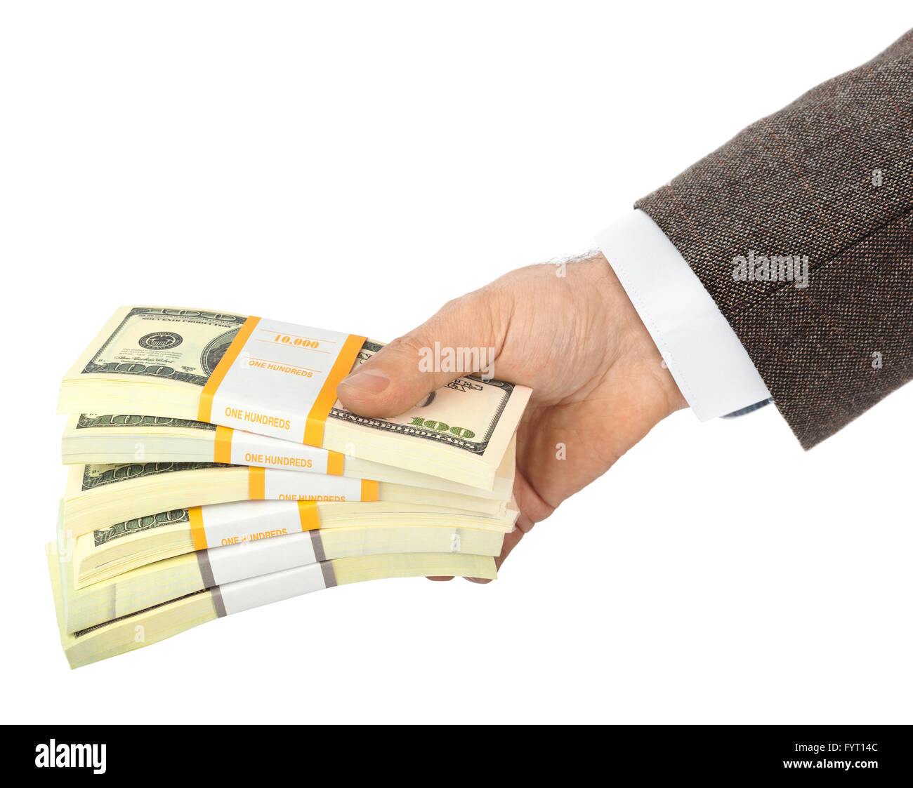 Hand with money Stock Photo - Alamy