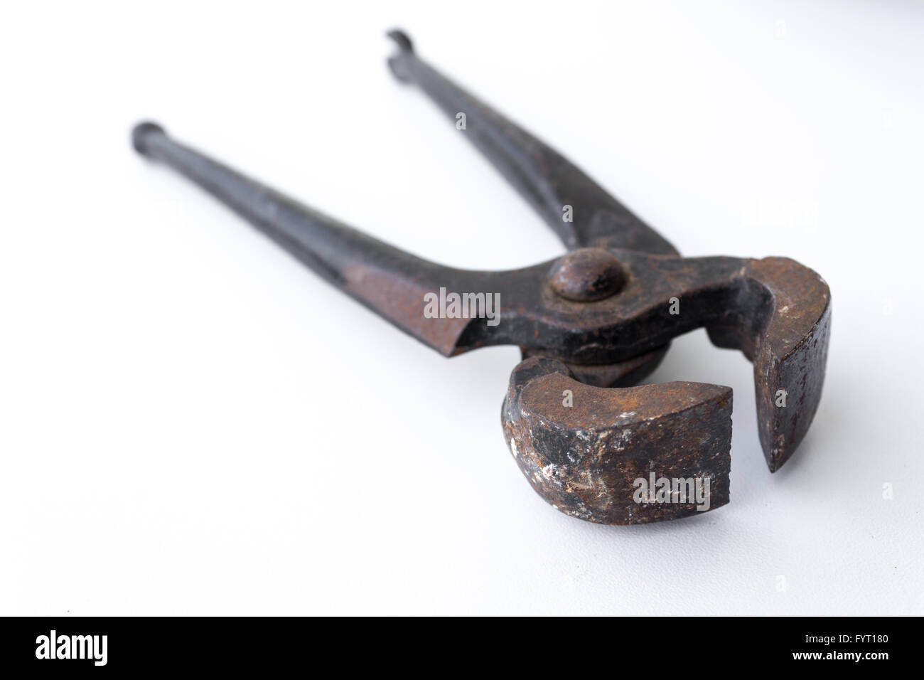 old pincer isolated on white background Stock Photo - Alamy