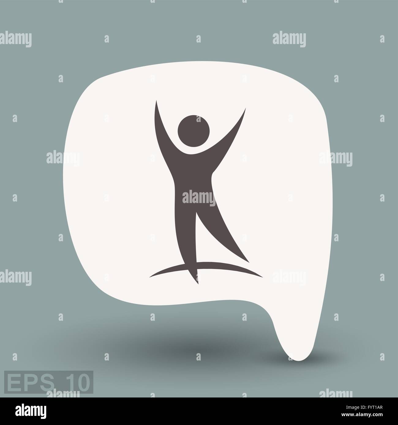 Pictograph of success people. Vector concept illustration for design ...