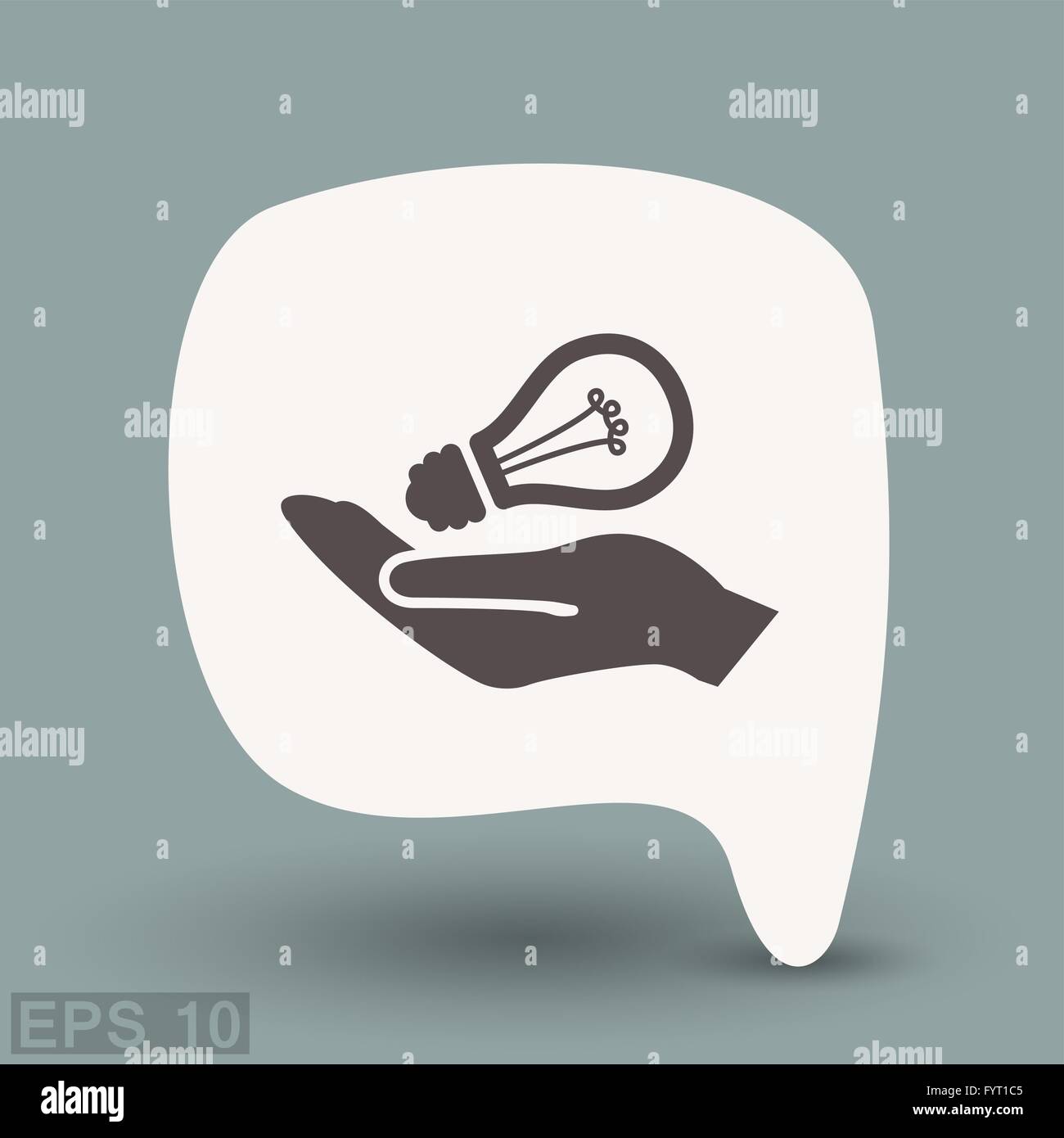 Pictograph of light bulb. Vector concept illustration for design. Eps ...