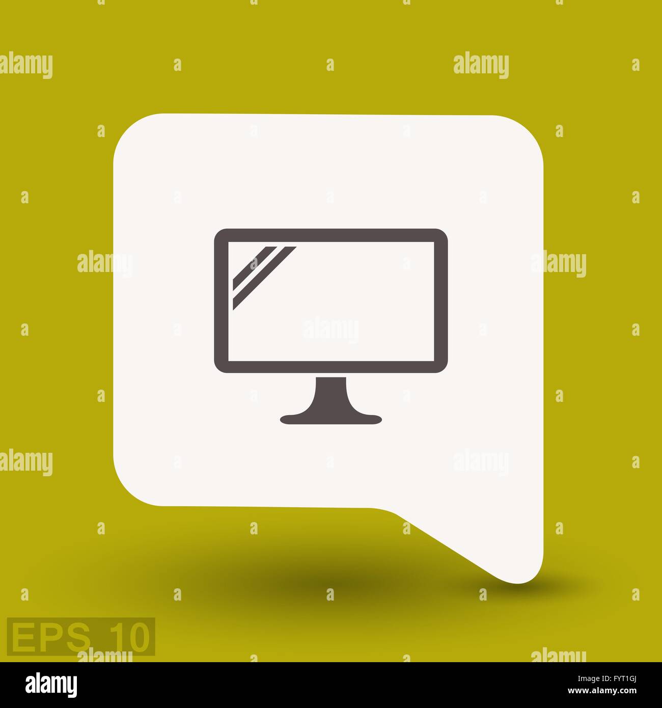 Pictograph of computer. Vector concept illustration for design. Eps 10 ...