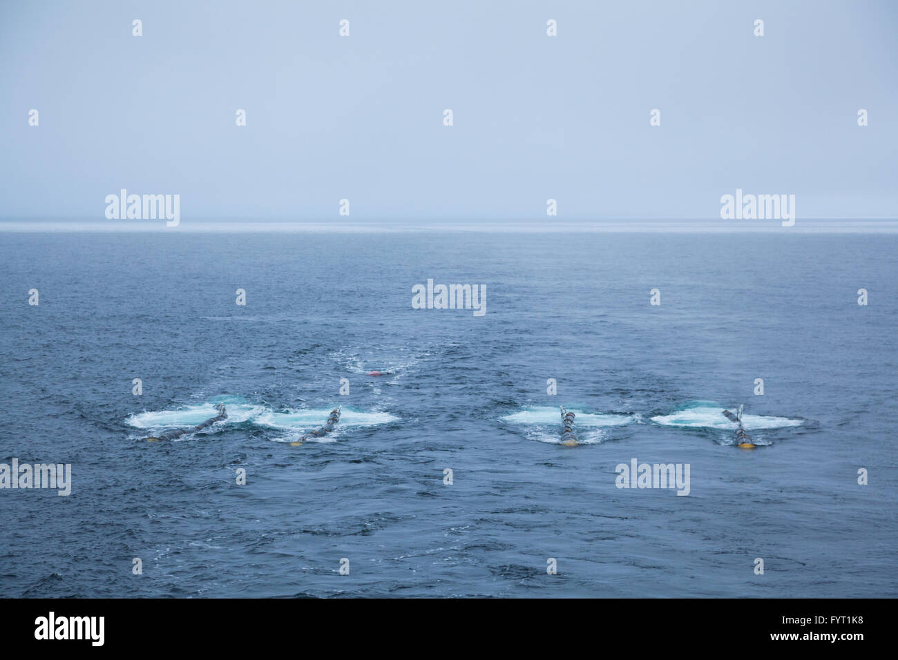Working marine seismic air gun subarray Stock Photo - Alamy