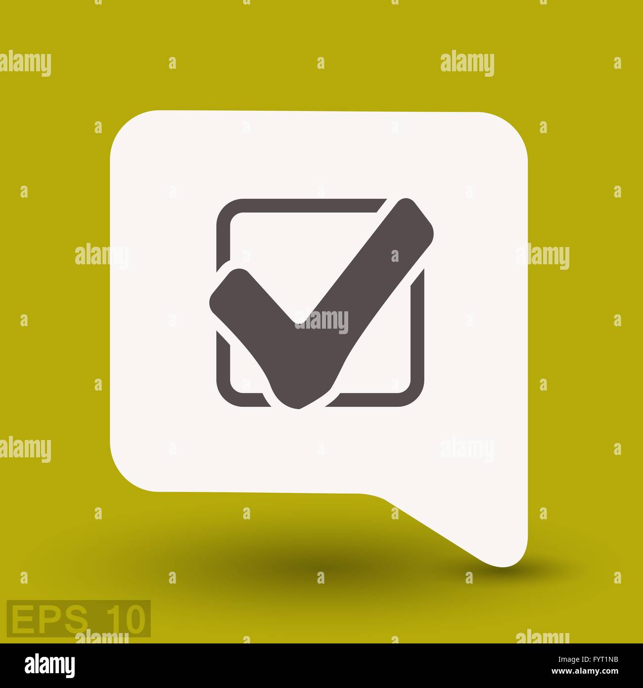 Pictograph of check mark. Vector concept illustration for design. Eps ...