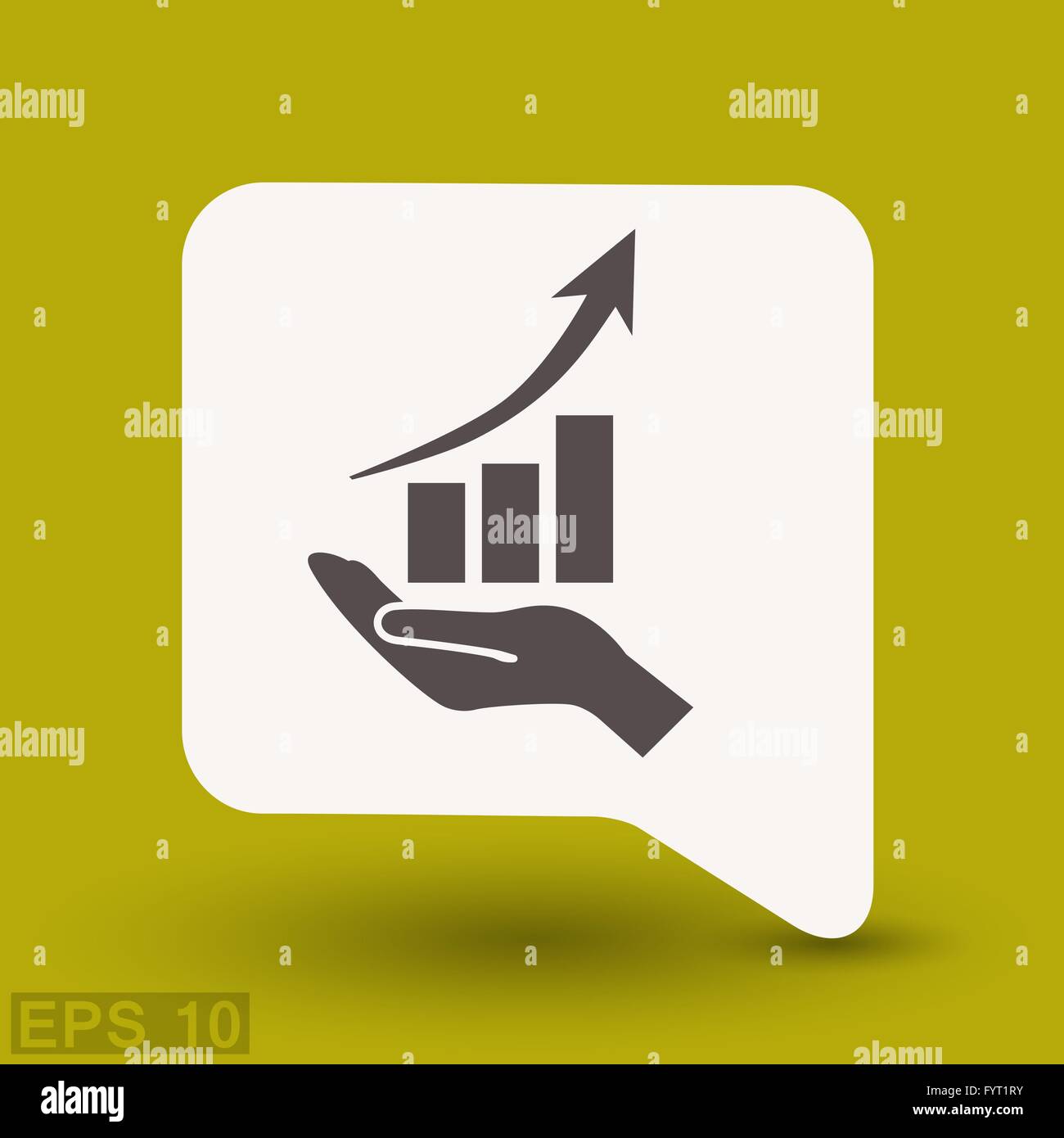 Pictograph of graph. Vector concept illustration for design. Eps 10 ...