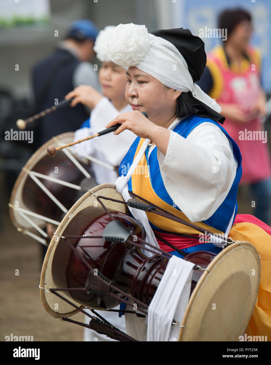 Gyeonggi-do, South Korea - April 22, 2016: The ending of the ...