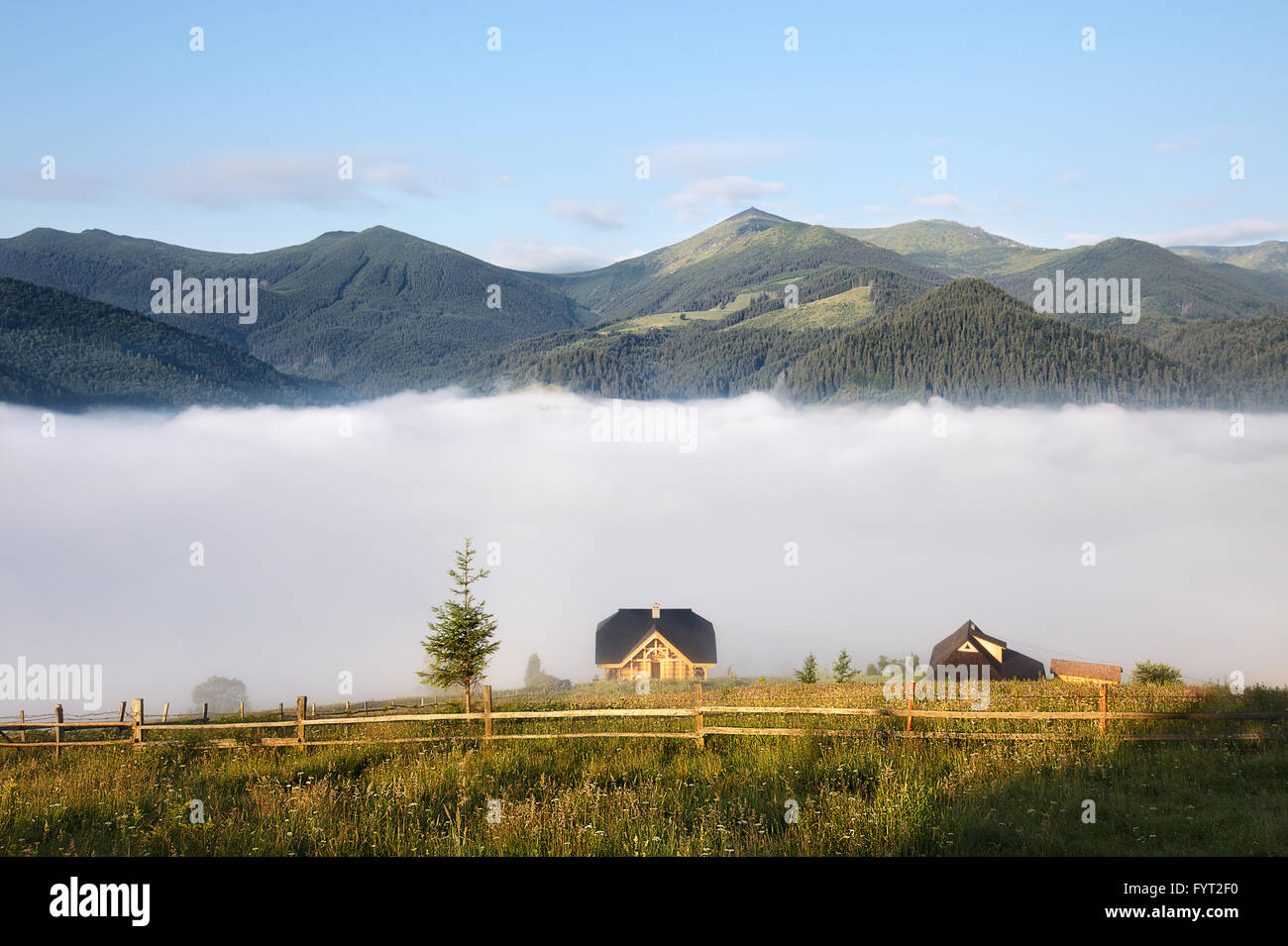 Summer mountain rural landscape hi-res stock photography and images - Alamy