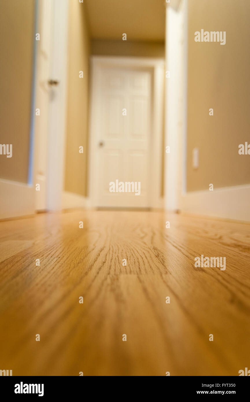 Narrow modern hallway wood hi-res stock photography and images - Alamy
