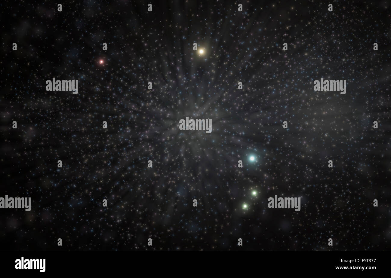 Aries ram constellation 3D illustration with colorful stars Stock Photo ...