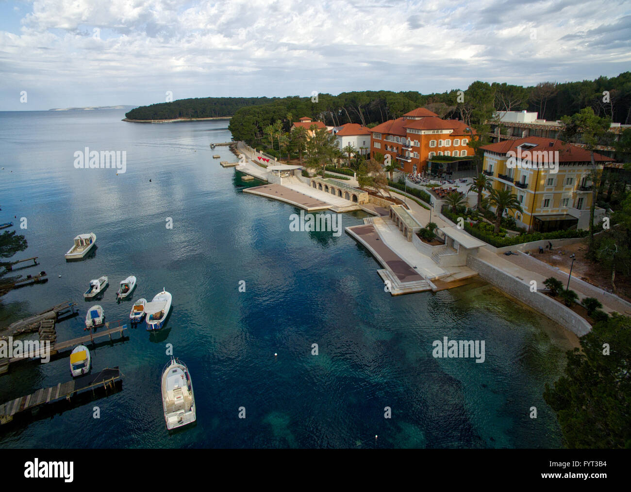 Luxury Hotes in Cikat Bay, Losinj, Croatia Stock Photo - Alamy