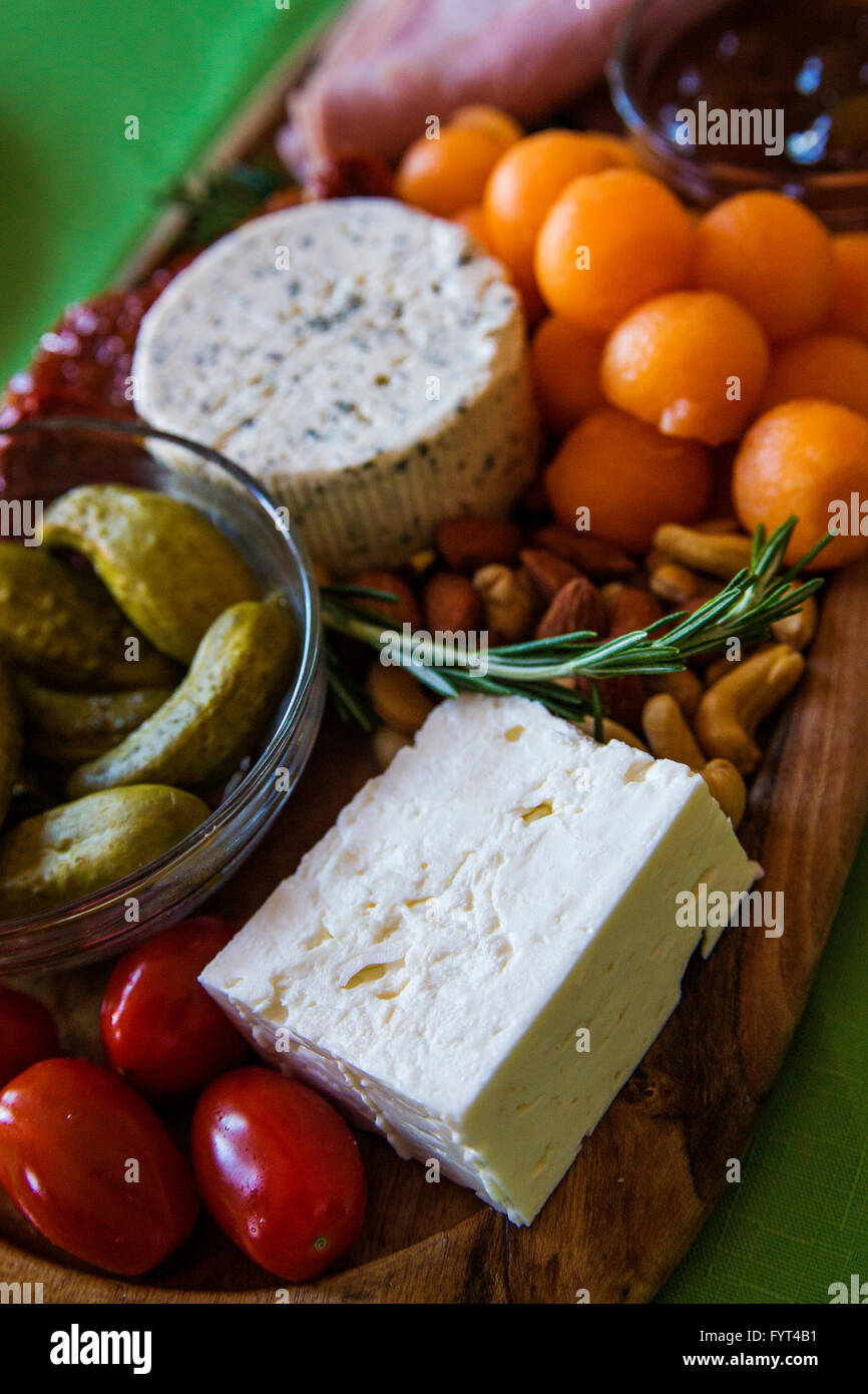 Cheese Platter, antipasto platter marinated olives with fresh cheese ...