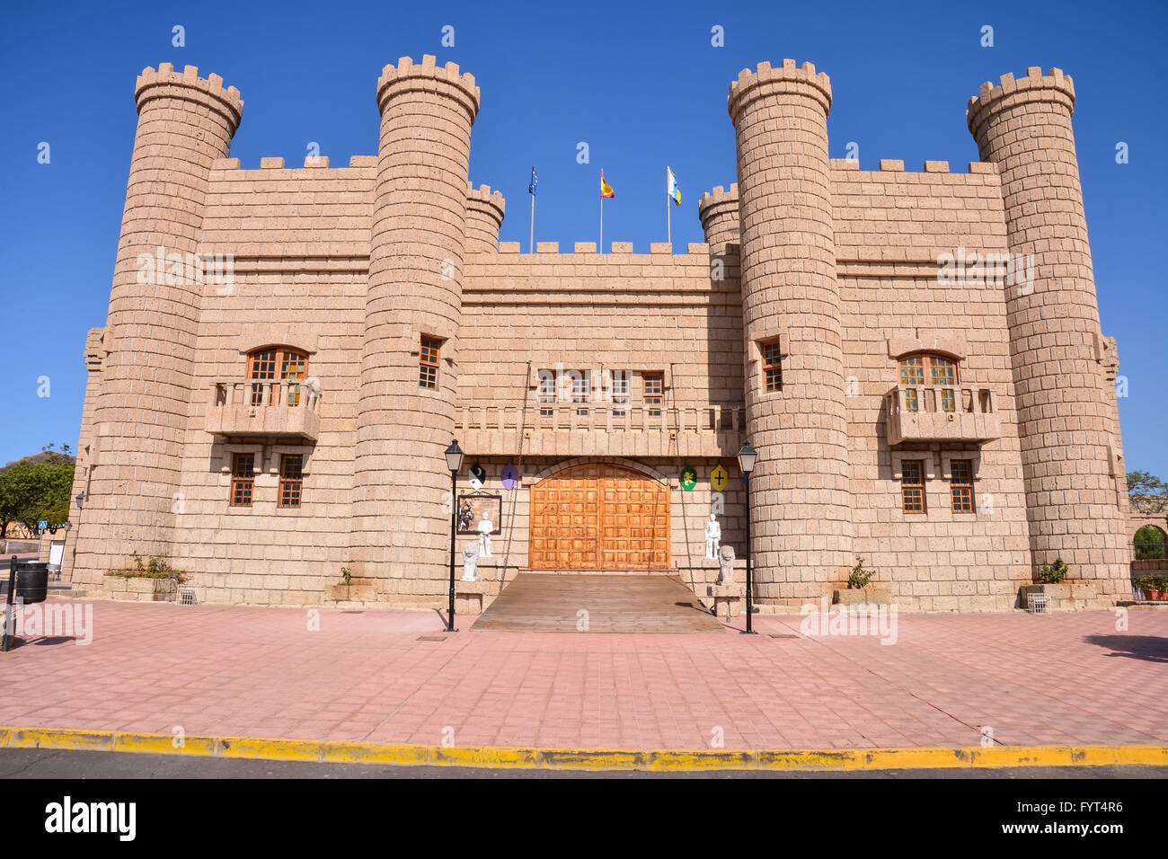 Medieval Brown Castle Stock Photo - Alamy