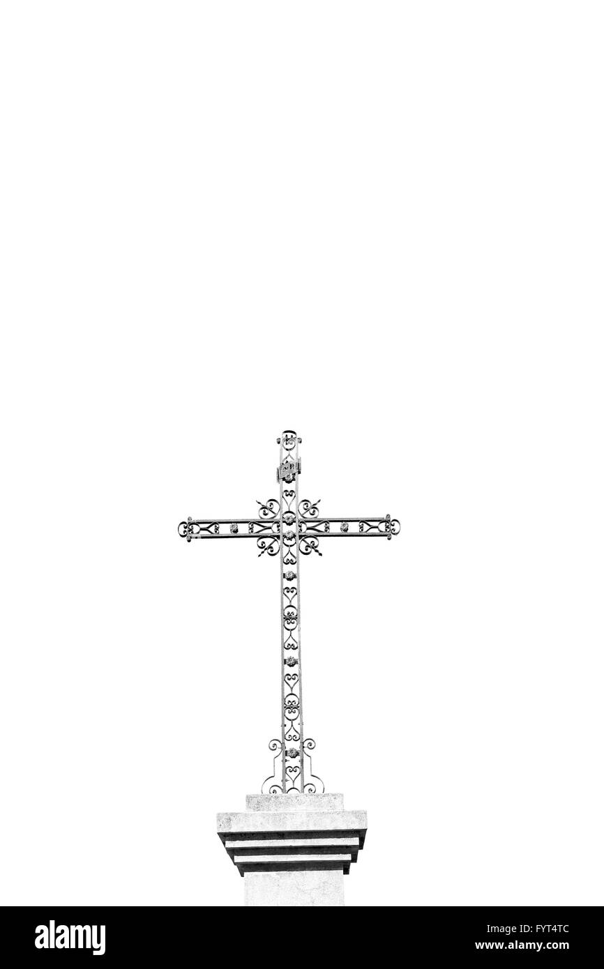 catholic abstract sacred cross in italy europe and the sky background ...