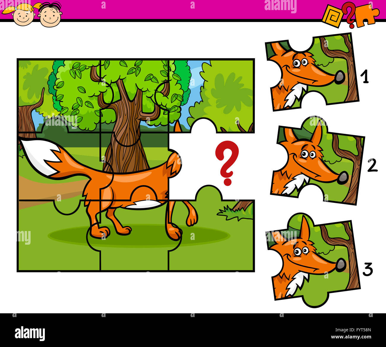 jigsaw puzzle educational task Stock Photo - Alamy