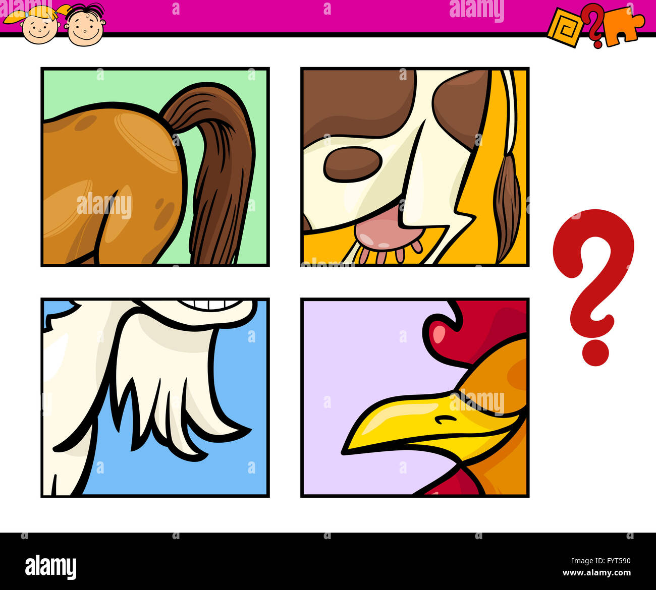 educational puzzle task for kids Stock Photo - Alamy