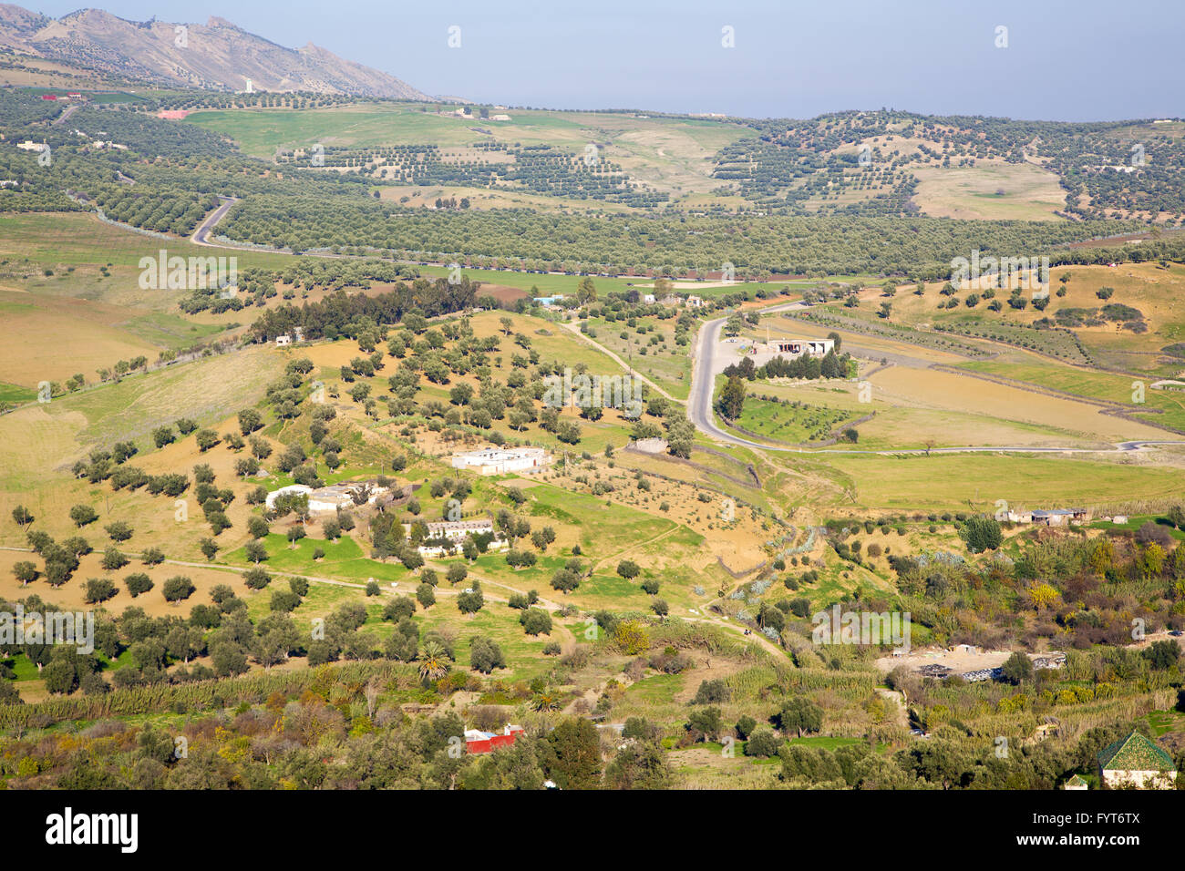 from high in the village morocco africa field Stock Photo - Alamy